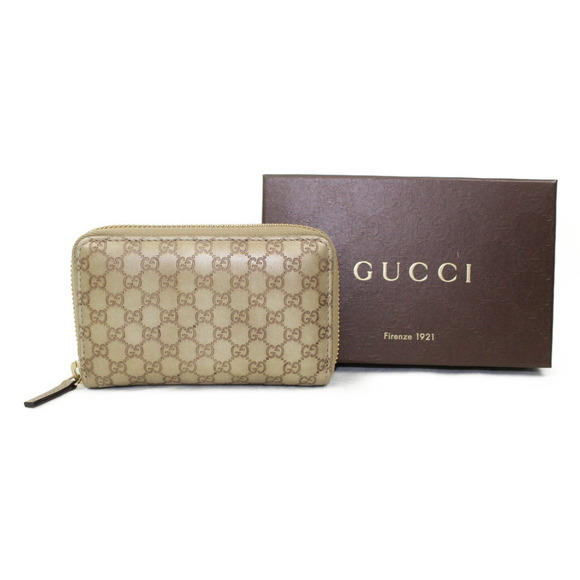 Gucci | Bags | Gucci Micro Gg Coin Purse Leather Gold | Poshmark